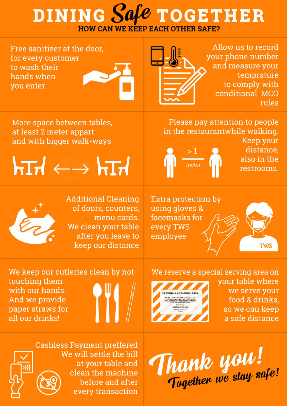 TWS · Dining Safe Together