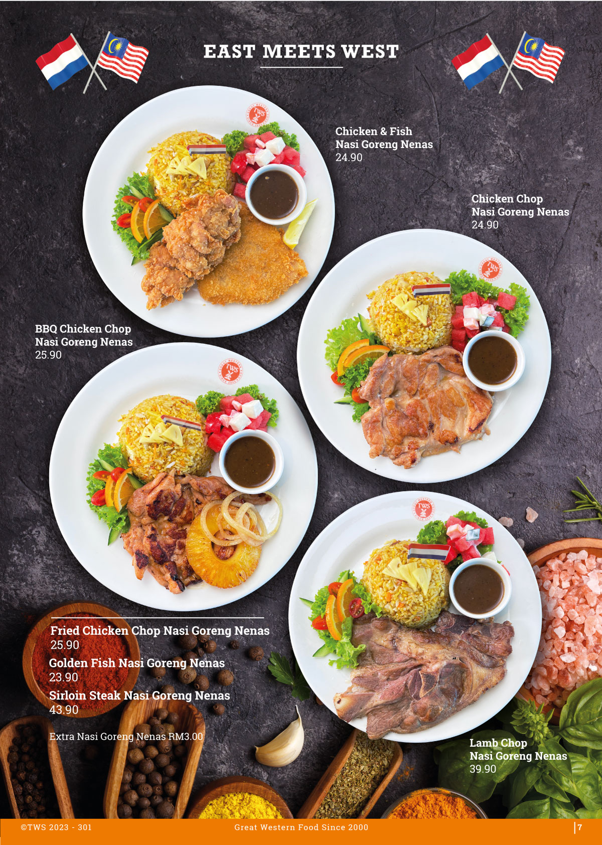 Chicken Chop Menu